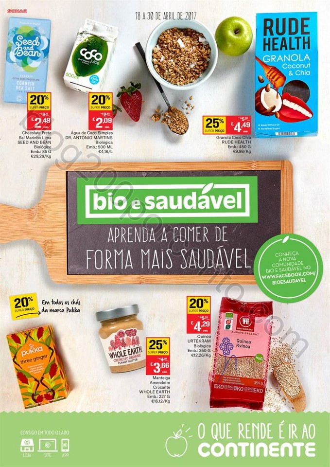 Antevisão Folheto CONTINENTE Bio & Saudável promoções de 18 a 30 abril ...
